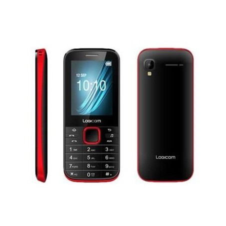 Téléphone Portable Logicom L-196 / Double SIM / Rouge + SIM Offerte