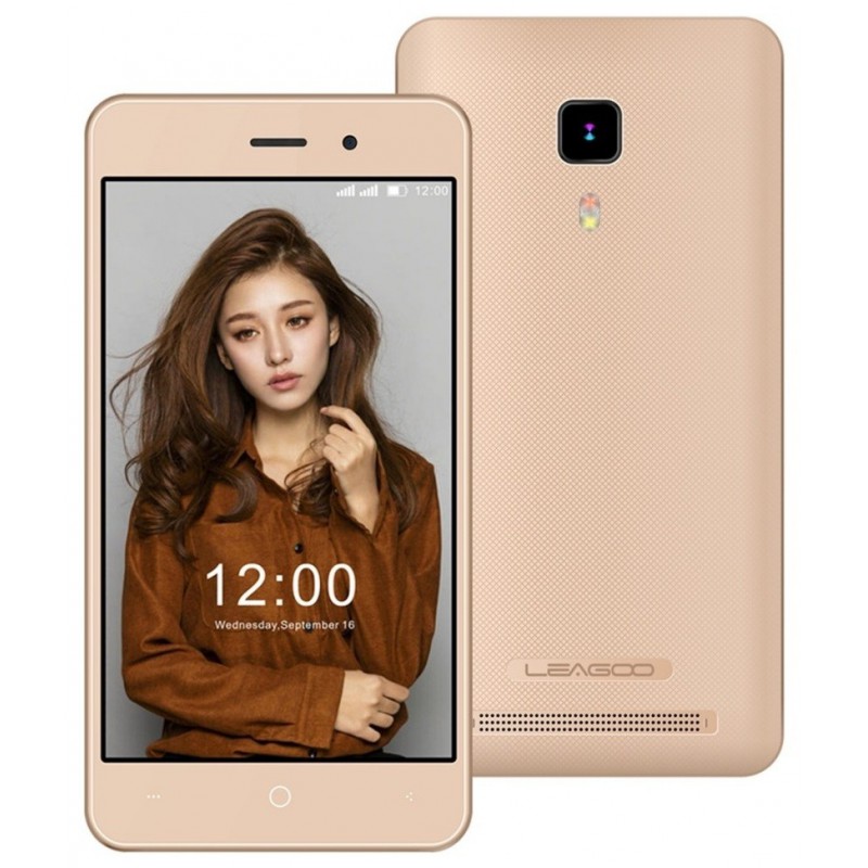 Téléphone Portable Leagoo Z1C / 3G / Double SIM / Gold + SIM Offerte