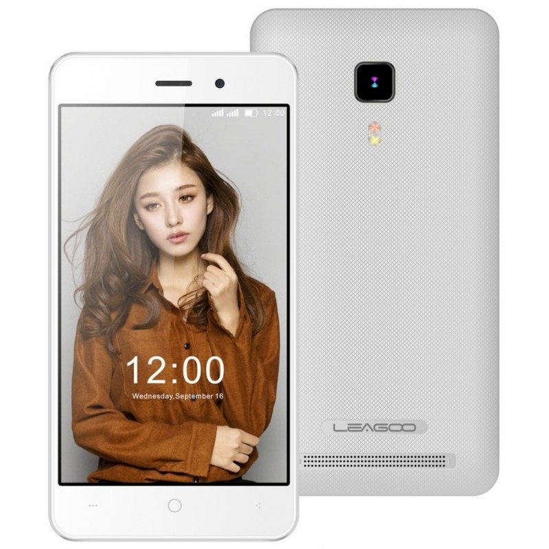 Téléphone Portable Leagoo Z1C / 3G / Double SIM / Blanc + SIM Offerte