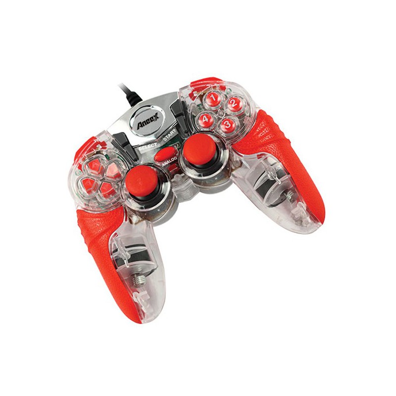 mannettes de jeu aneex manette de jeu avec double vibration f-e-g810
