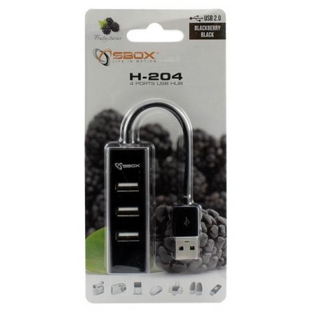 Hub USB 4 ports SBOX H-204 / Noir