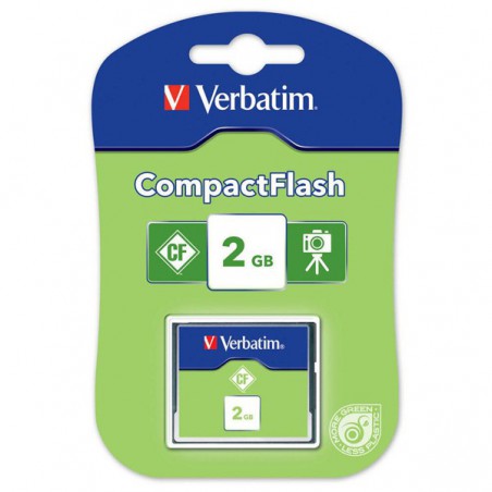 cartes mémoires carte compact flash verbatim 2go f-44038