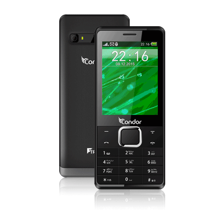 Téléphone Portable Condor F-TRIOS / Triple SIM / Noir + SIM Offerte