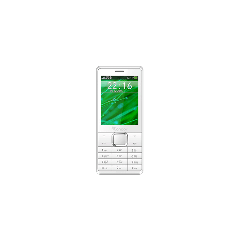Téléphone Portable Condor F-TRIOS / Triple SIM / Blanc + SIM Offerte