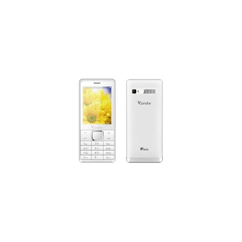 Téléphone Portable Condor F-TRIOS / Triple SIM / Blanc + SIM Offerte