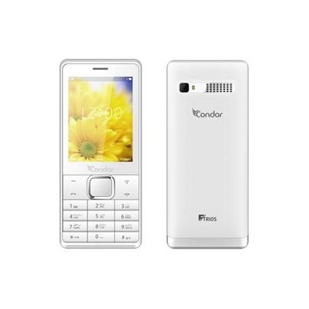 Téléphone Portable Condor F-TRIOS / Triple SIM / Blanc + SIM Offerte