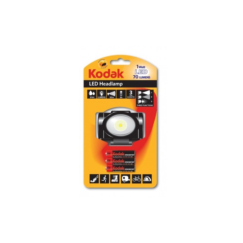 Torche Kodak LED Headlamp 1W + 3AAA