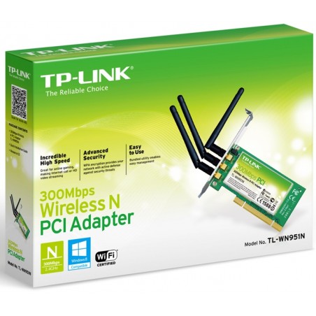 Carte Réseau PCI Wi-Fi N 300Mbps