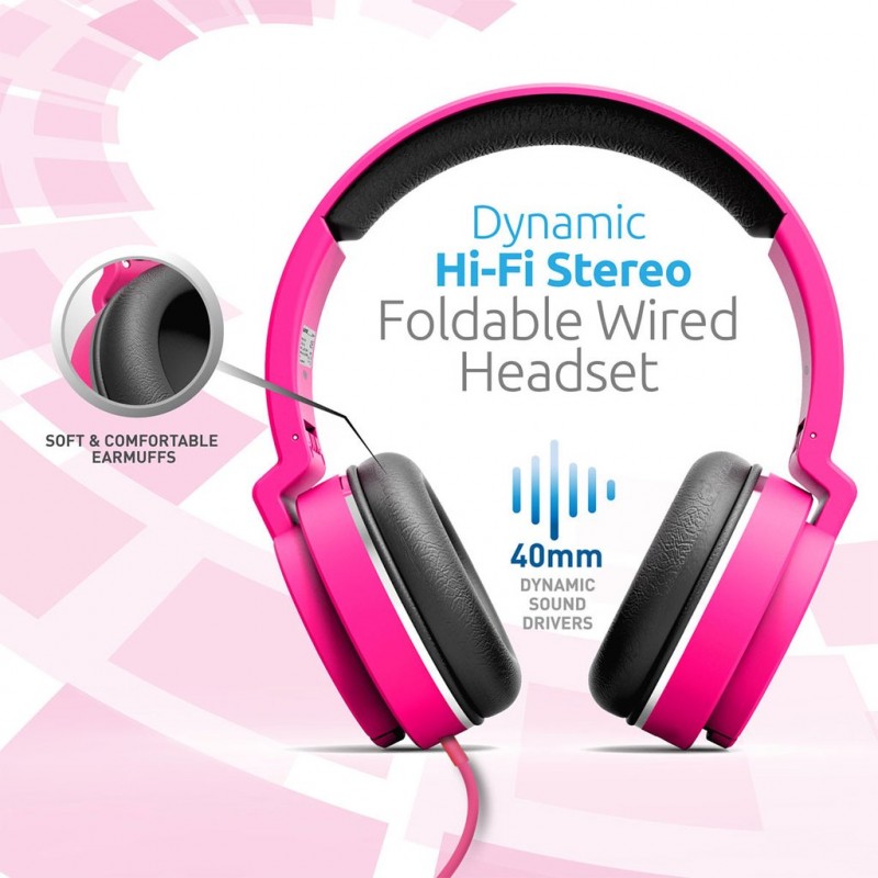 Casque Stéréo Promate Encore / Rose