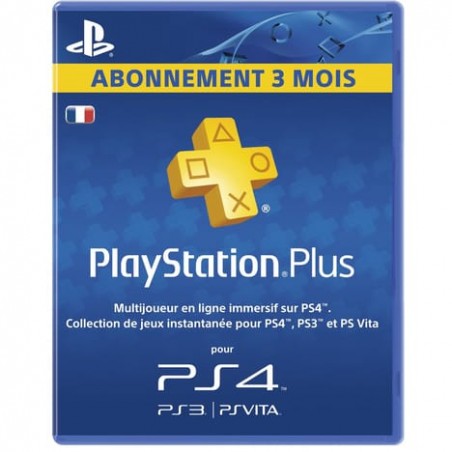 Carte PlayStation Plus PS4 - Abonnement 3 mois