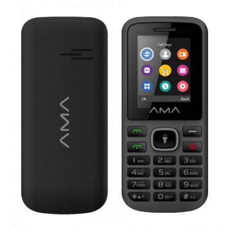 Téléphone Portable AMA P1 / Double SIM / Noir & Gris