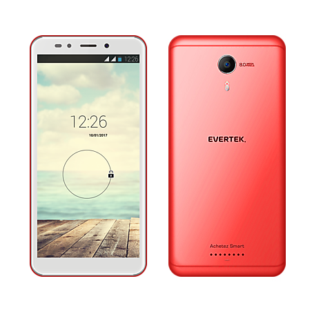 Smartphone Evertek V8 / 3G / Double SIM / Rouge