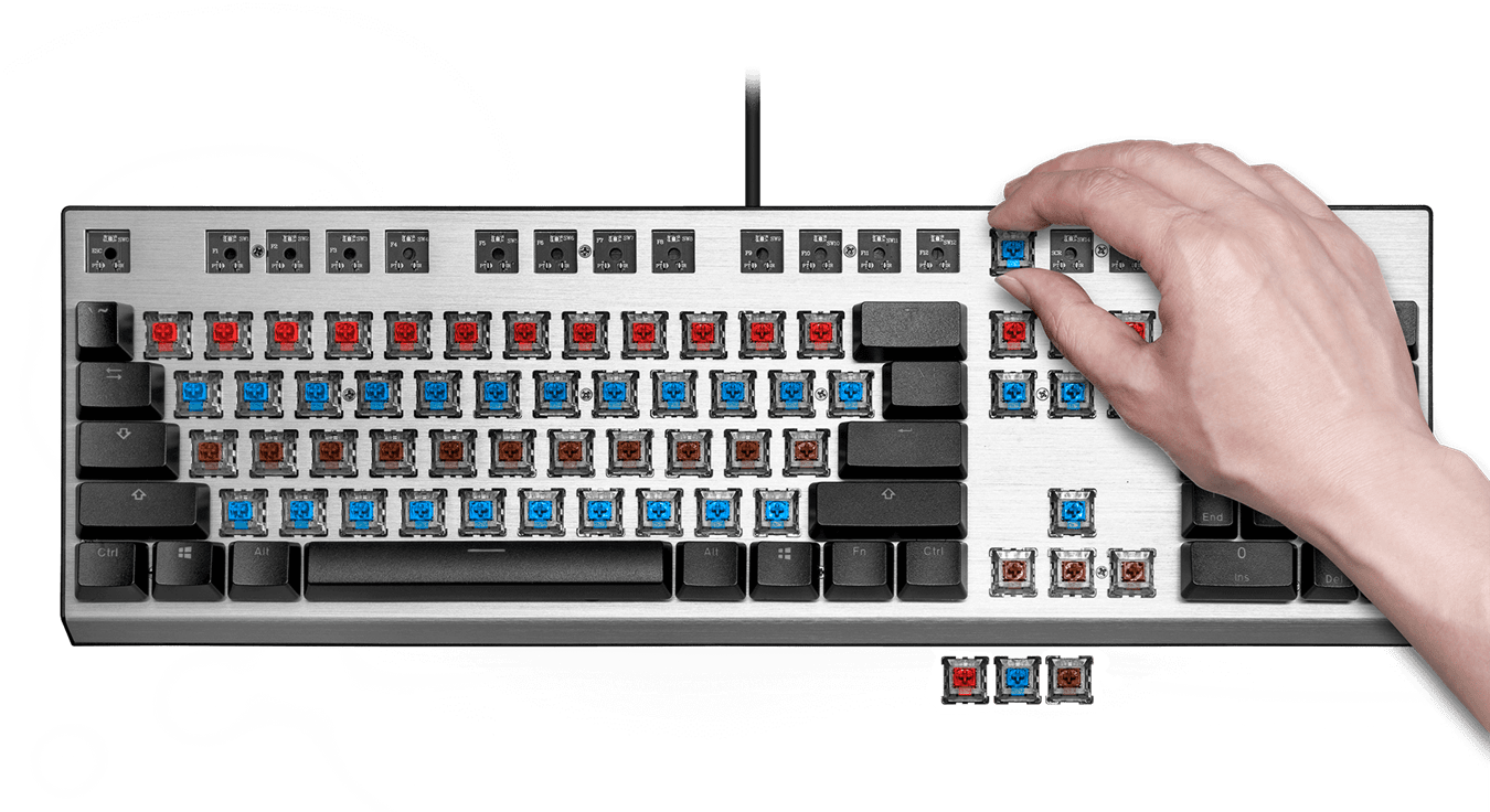 Clavier Mécanique Rétroéclairé RGB Cooler Master CK351 / Red Switch Optique