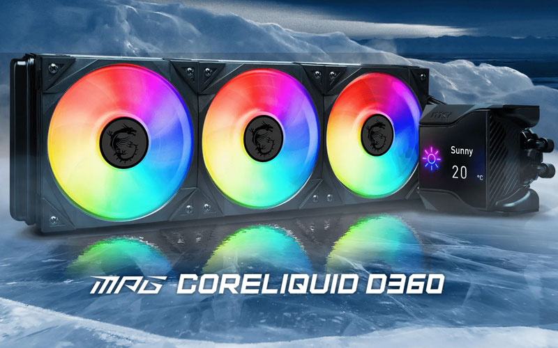 Watercooling MSI MPG CORELIQUID D360 ARGB avec écran 2.4"